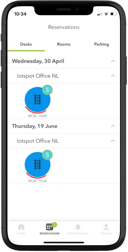 Existing reservations – iotspot Help Centre